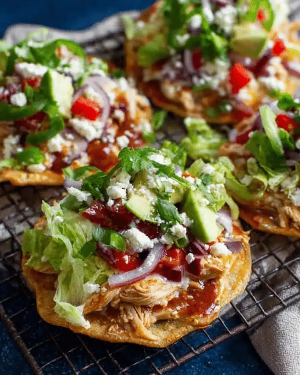 Easy Chicken Tostadas - Mommy Yummy